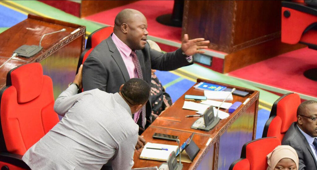 Mwita Waitara atoka nje ya Bunge akilia. - Tizii Media